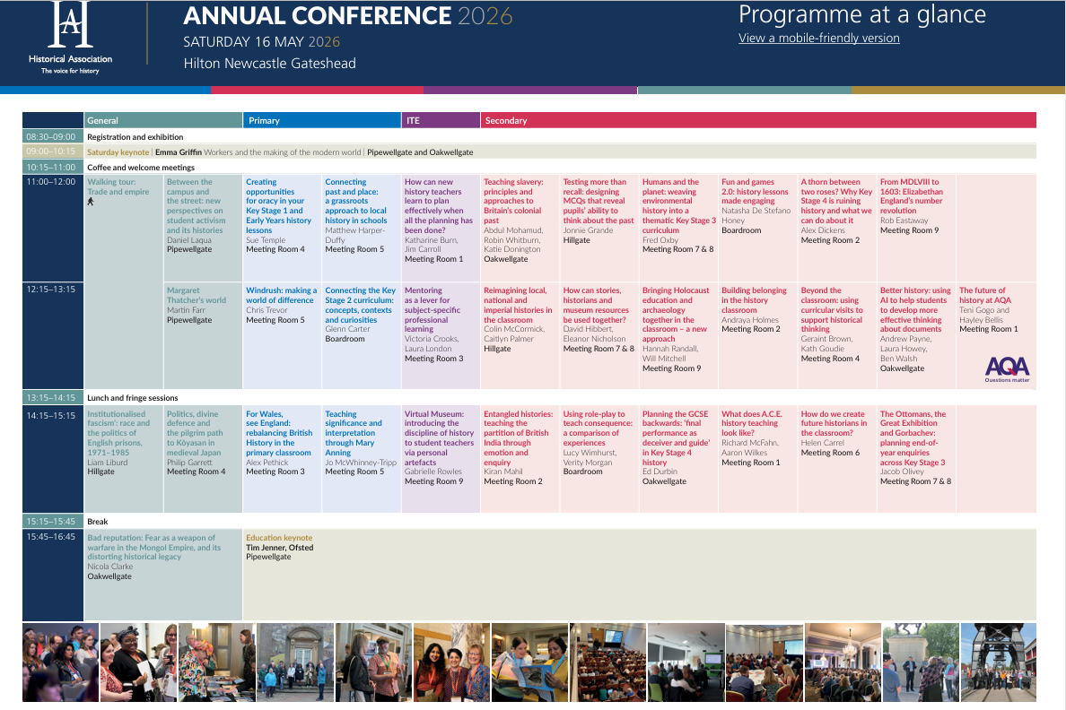 Full programme • Historical Association Conference