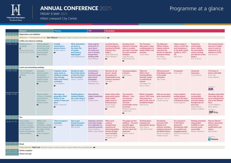Full programme • Historical Association Conference