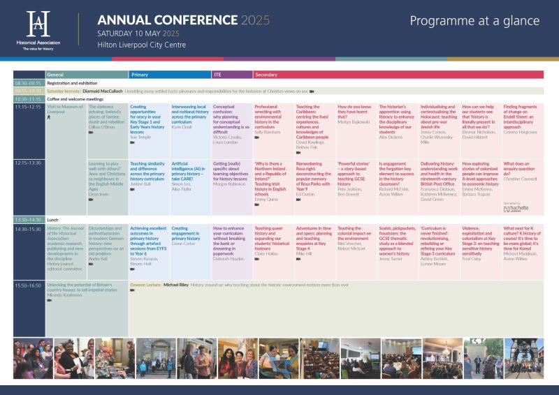 Full programme • Historical Association Conference